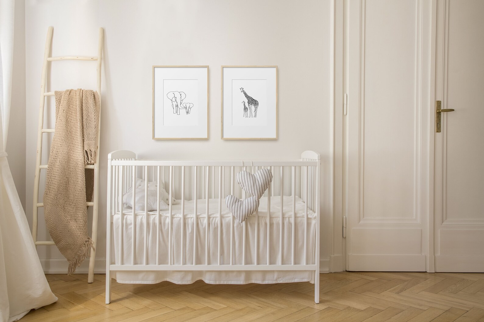 Elephants Line Art Line Drawing Instant Download Minimalist Animal ...