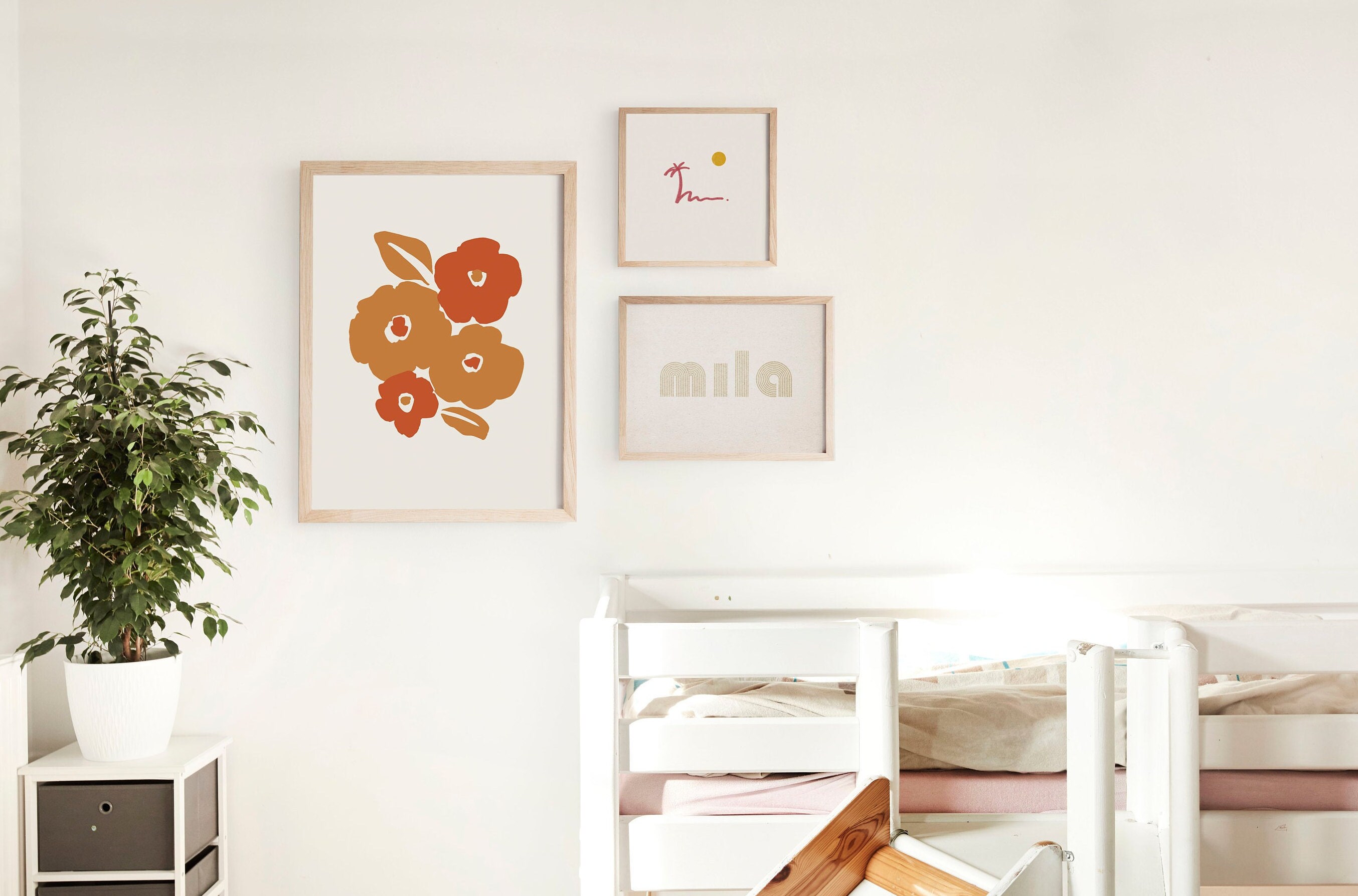 Custom Name Print Retro Alphabet Name Print Baby Name - Etsy