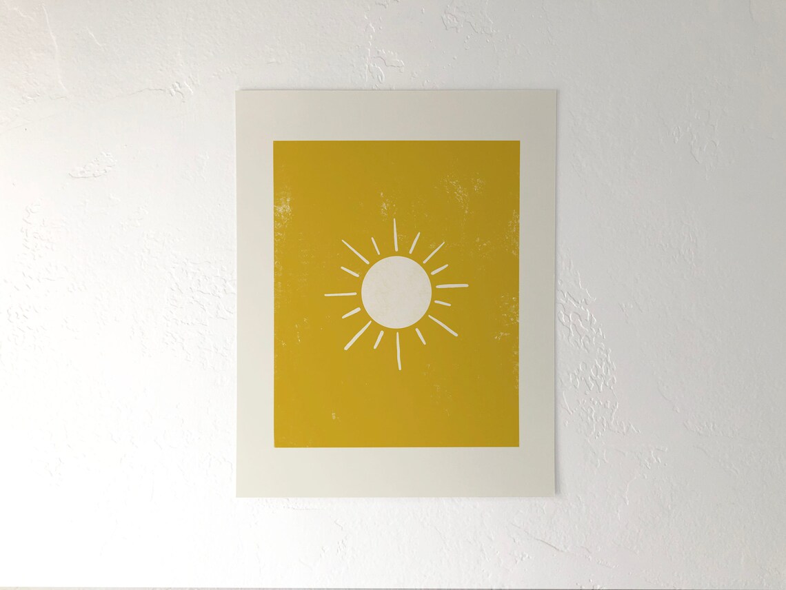 Sun Print Instant Download Illustration Kids Room Wall Art - Etsy