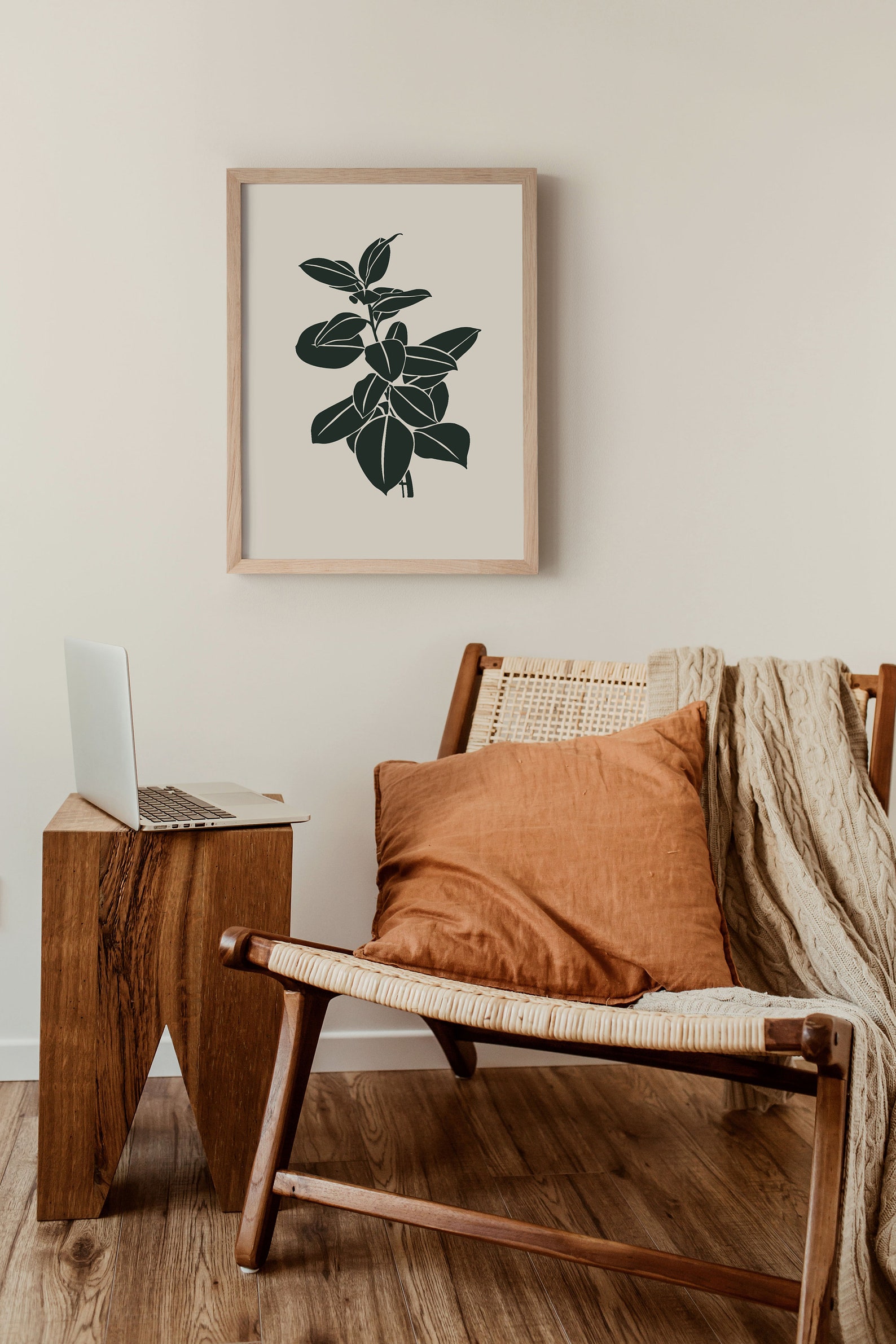 Rubber Tree Print Botanical Illustration Downloadable - Etsy