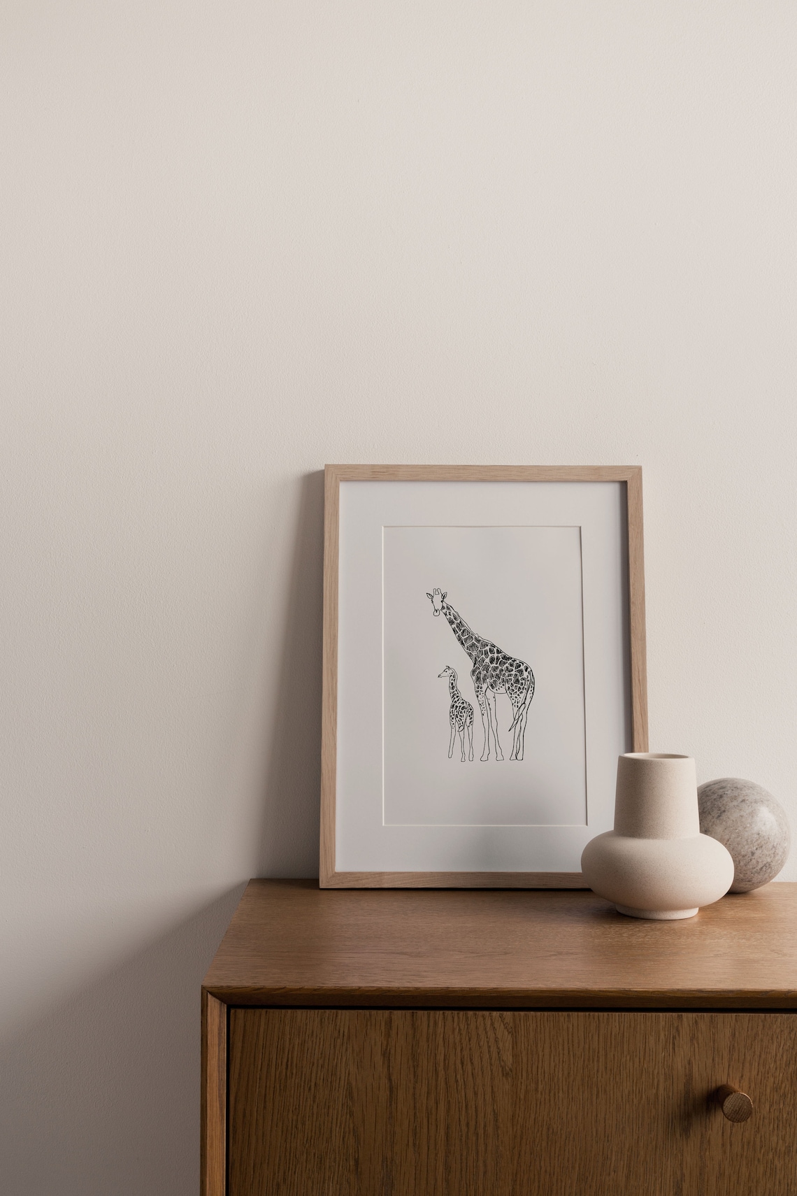 Giraffe Line Art Line Drawing Instant Download Minimalist | Etsy