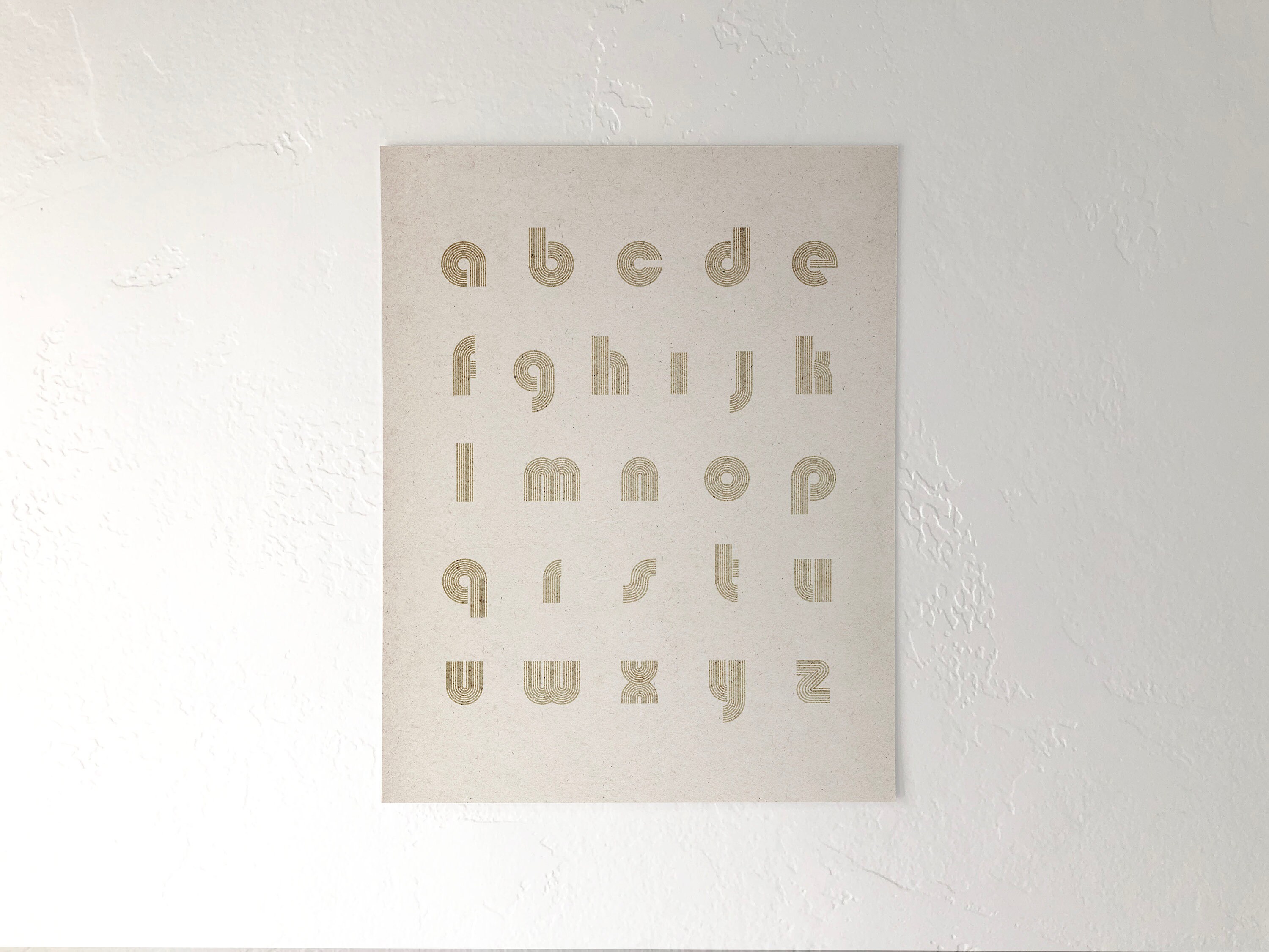 Retro Alphabet Poster Natural Instant Download Kids Art Nursery Art ...