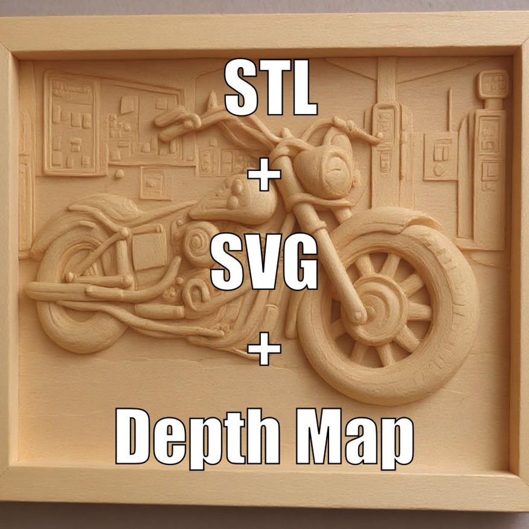 3D Motorcycle Model: CNC, Laser Cut & 3D Printing Files (digital ...