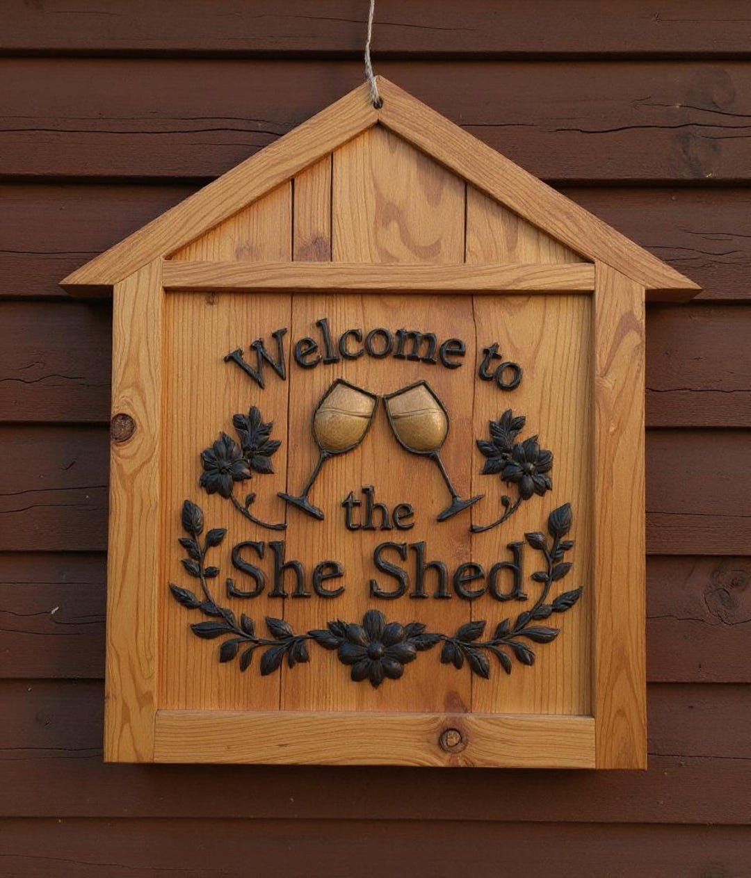 CNC Router She Shed Sign 4 STL Files | 3D Relief Wood Carving Vcarve ...