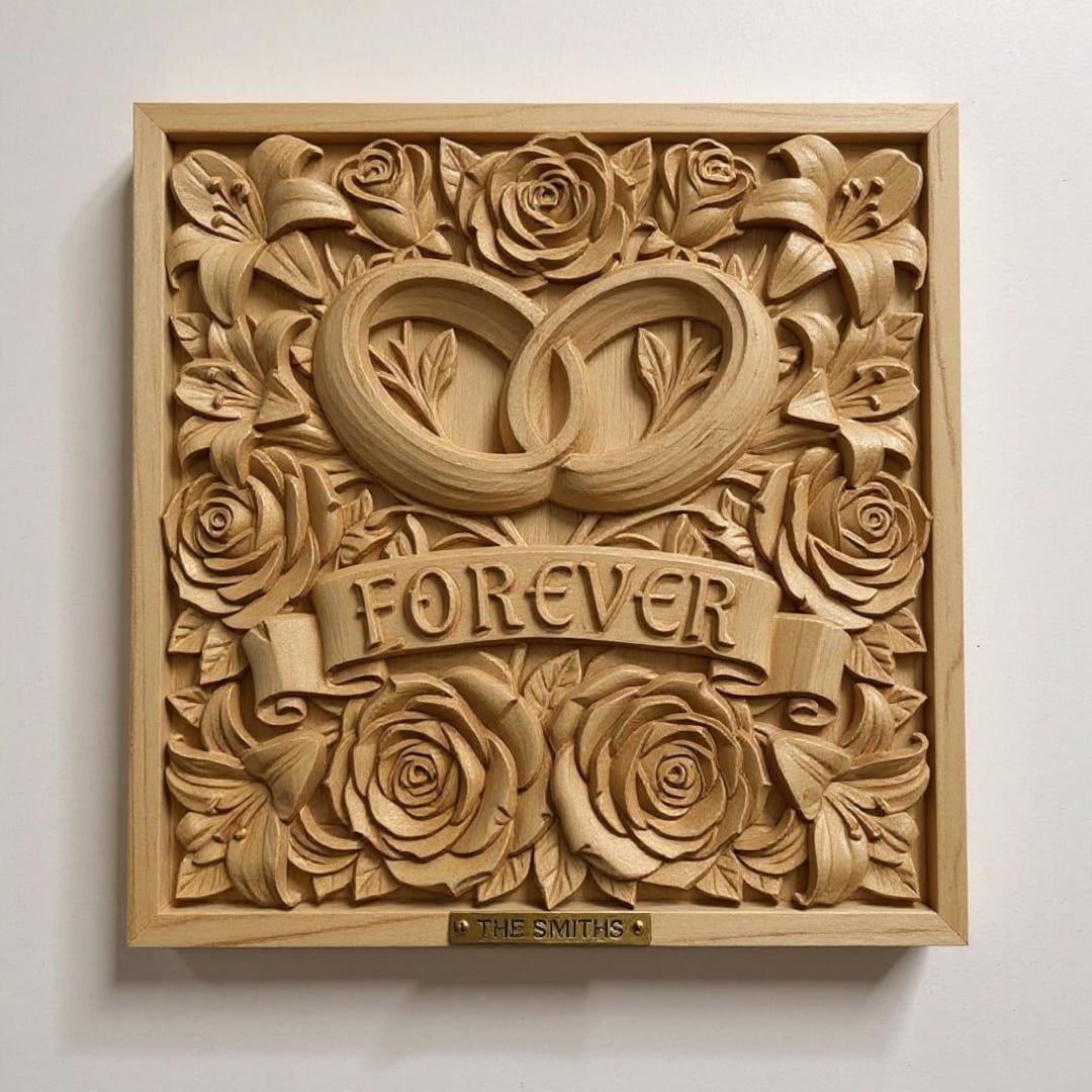 Wedding Rings Roses Relief 3D STL File – Forever Interlocked - Etsy