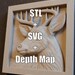 Buck Deer Digital Files: 3D Print, CNC, Laser Cut (STL, SVG, Depth Map ...