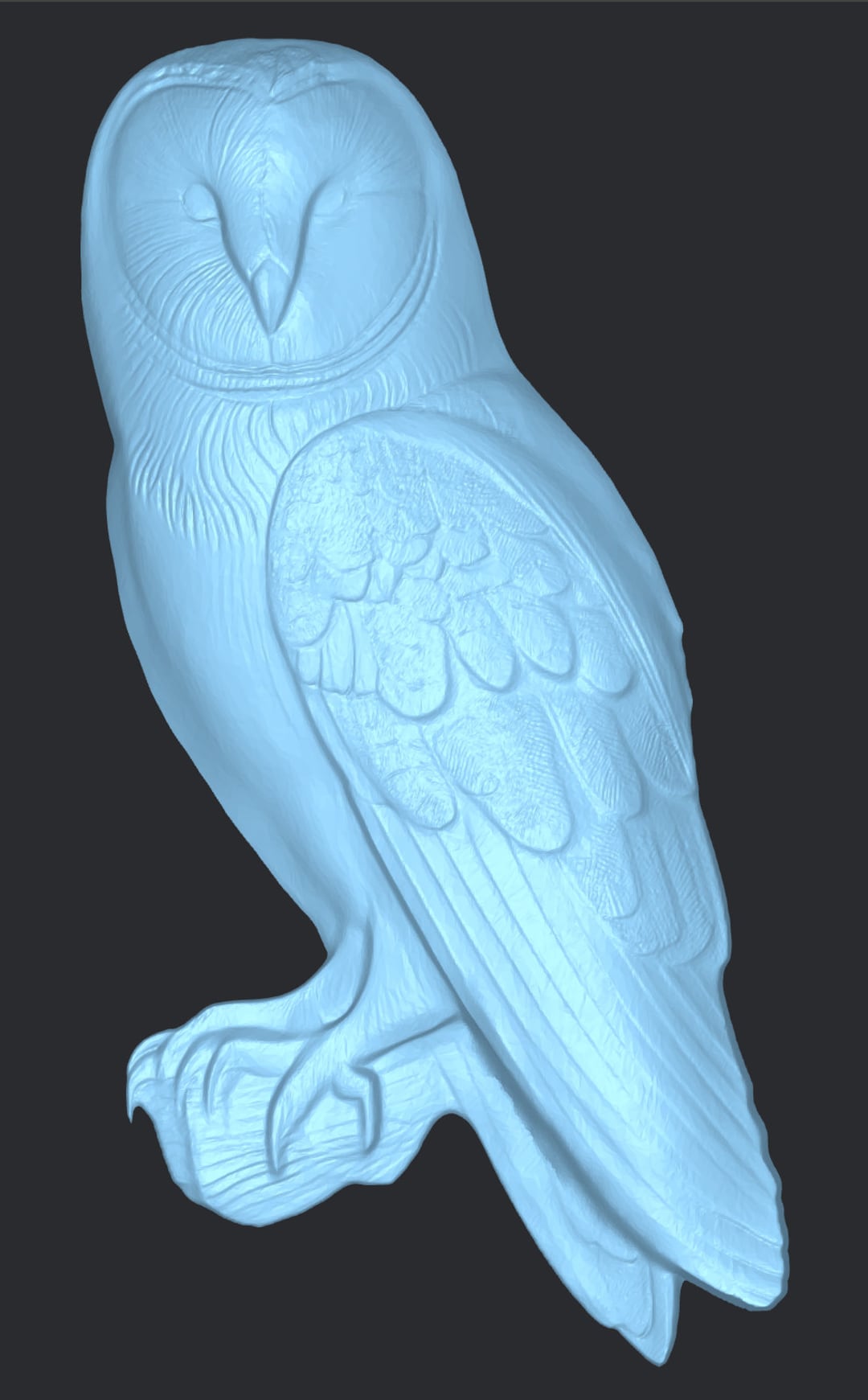 Realistic Barn Owl STL for CNC & 3D Printing | Owl 3D Model for ...