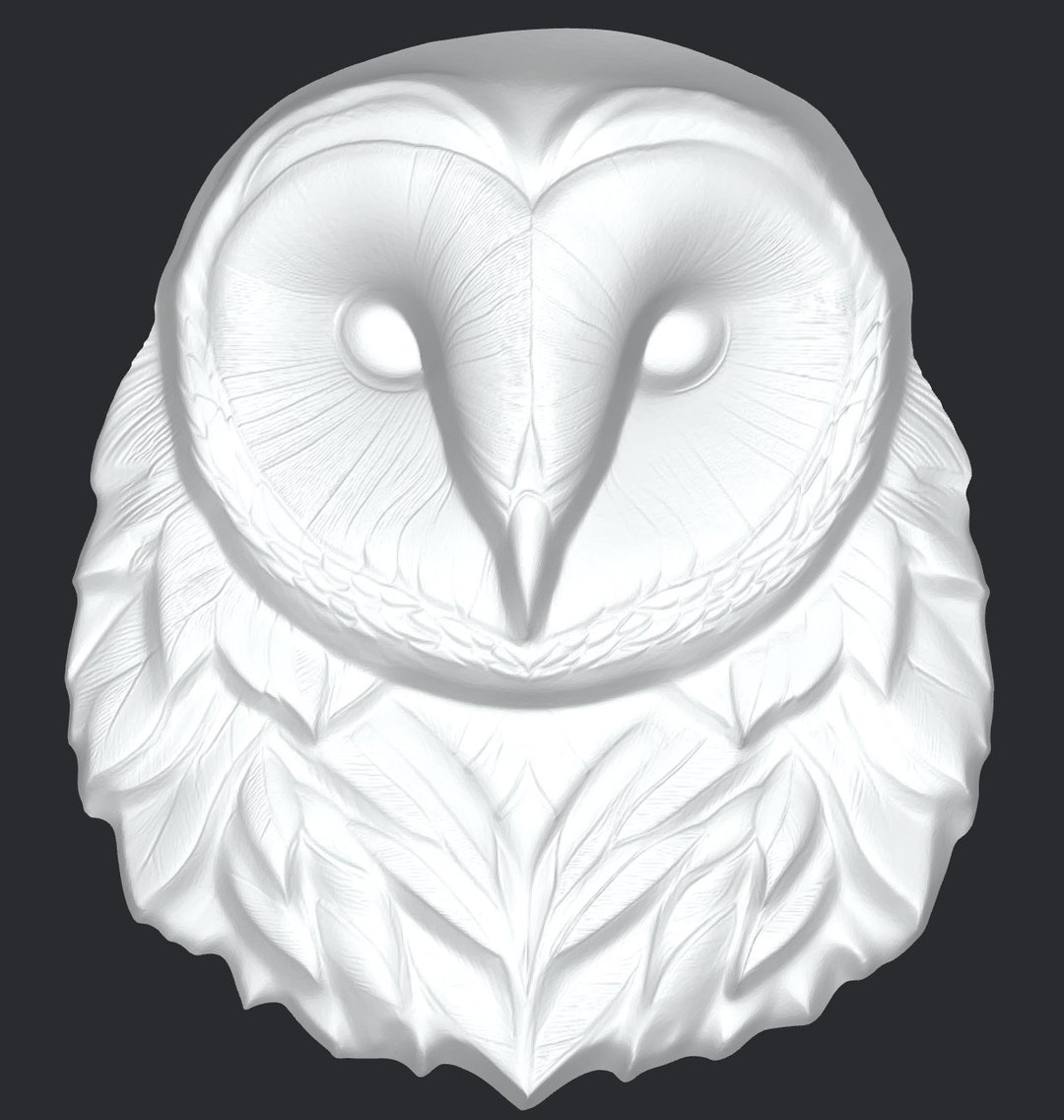 Barn Owl STL File for CNC Carving and 3D Printing - Etsy