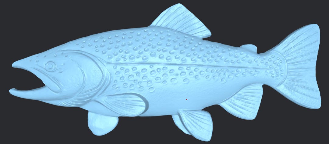 Trout STL File for CNC Wood Carving and 3D Printing - Etsy