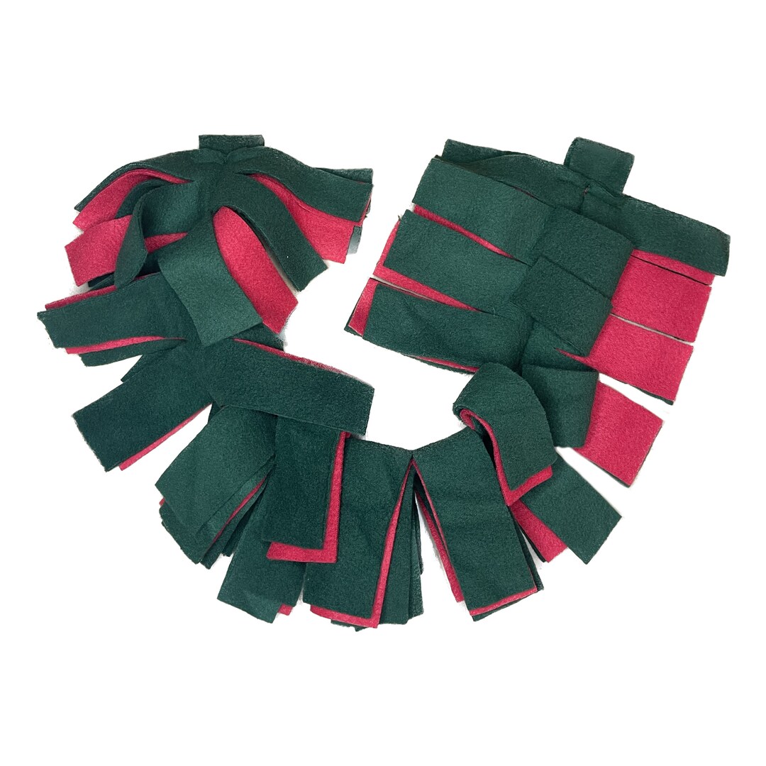 Green and Red Fleece Hanging Fringe Cage Accessory for Rats, Hamsters ...