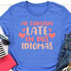 Bilingual Teacher Shirt Gift for Her T Shirt Design That Says Mi ...