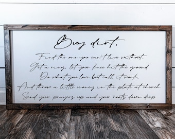 Rustic Buy Dirt Sign - Etsy