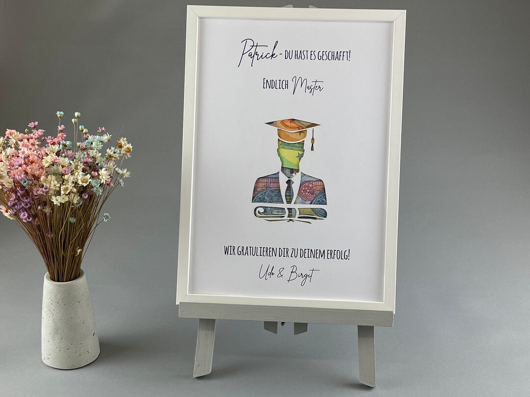 Personalized Money Gift GRADUATED MAN DOCTOR HAT Master Bachelor Doctor ...