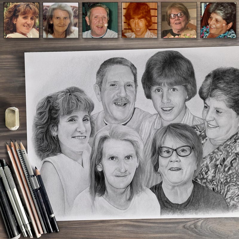 Pencil Animal Drawings - Etsy UK