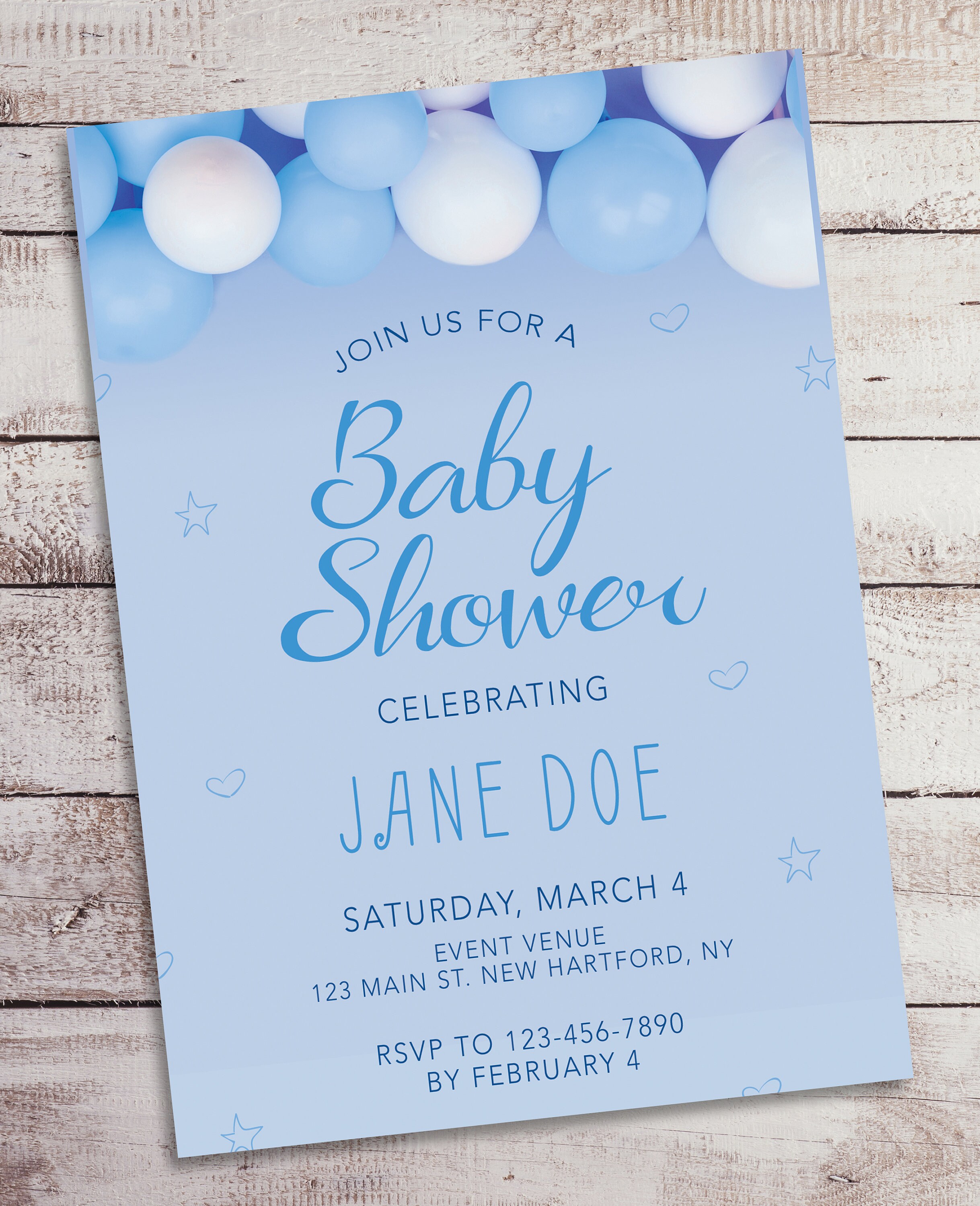 Custom Color Baby Shower Invitation - DIGITAL FILE ONLY - Etsy
