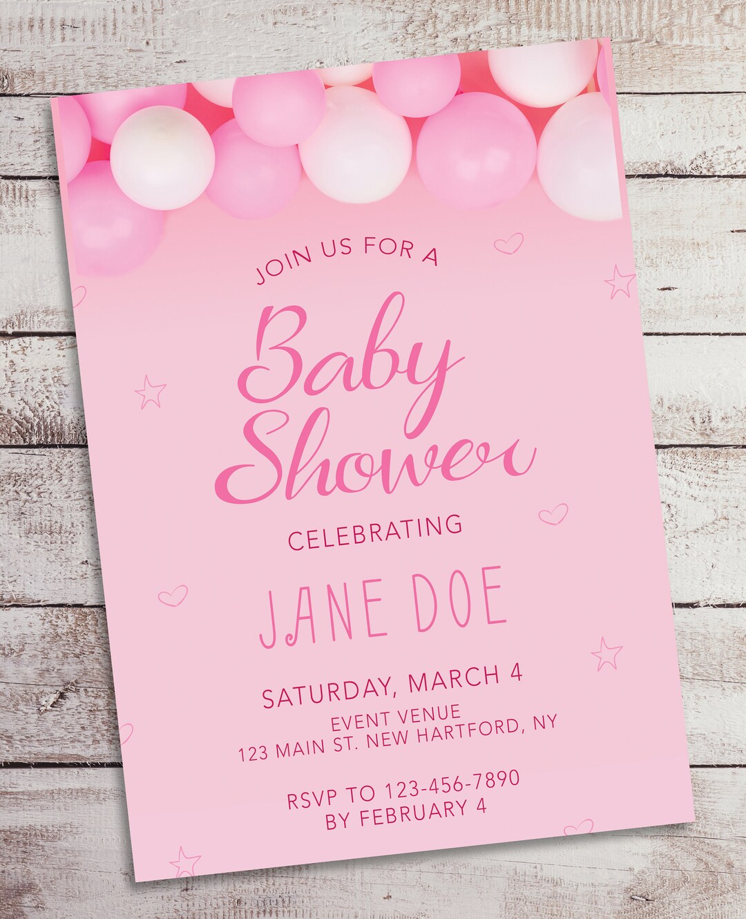 Custom Color Baby Shower Invitation - DIGITAL FILE ONLY - Etsy