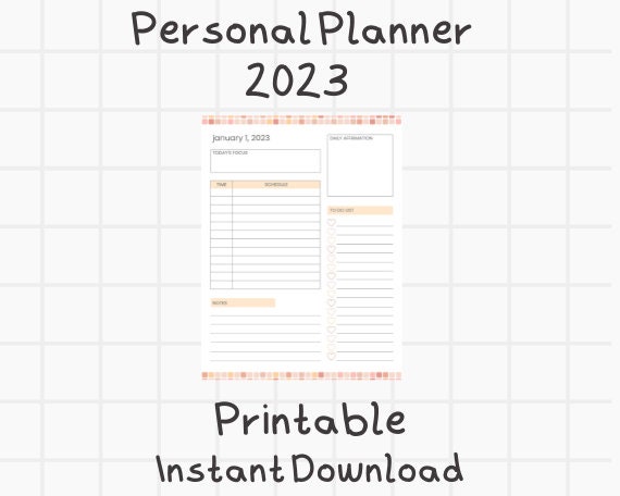 Printable Planner 2023 Planners Calendars Checklist - Etsy