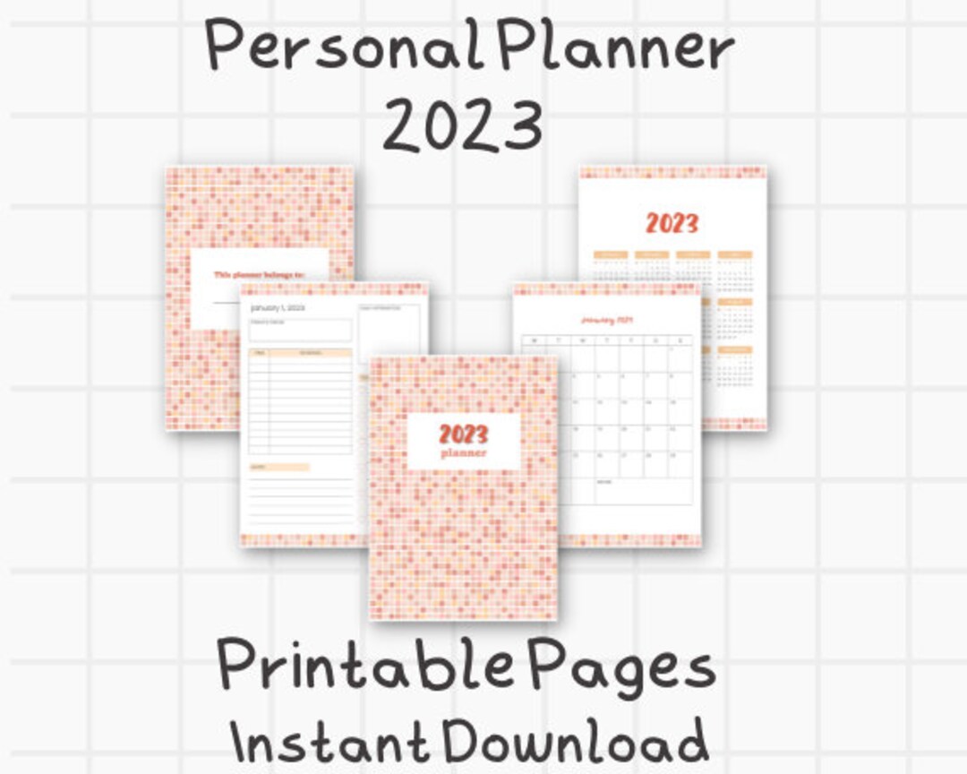 Printable Planner 2023 Planners Calendars Checklist - Etsy