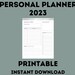 Printable Planner 2023 Planners, Calendars, Checklist Daily, Weekly ...
