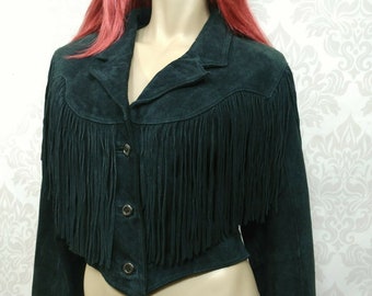 80s fringe jacket | Etsy