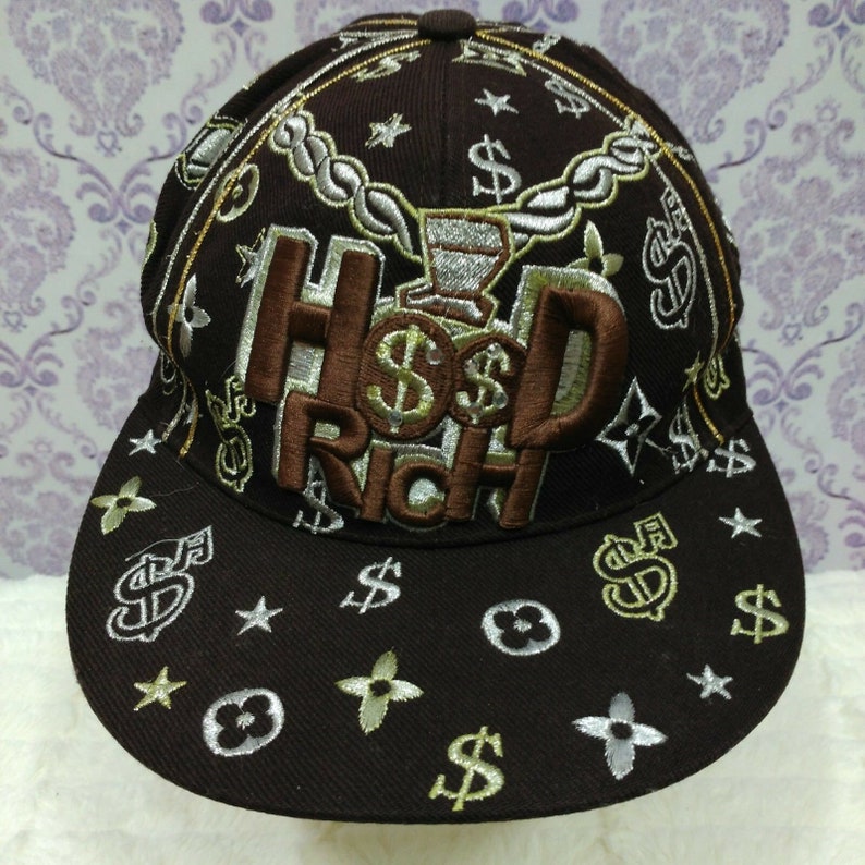 Y2K Hood Rich Trucker Cap Brown Gold Silver Metallic - Etsy Canada