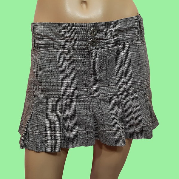 Low Rise Pleated Mini Skirt - Etsy