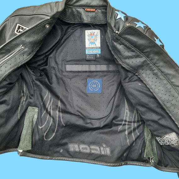 Y2K Icon Womens Leather Moto Racing Jacket Black Meta… - Gem