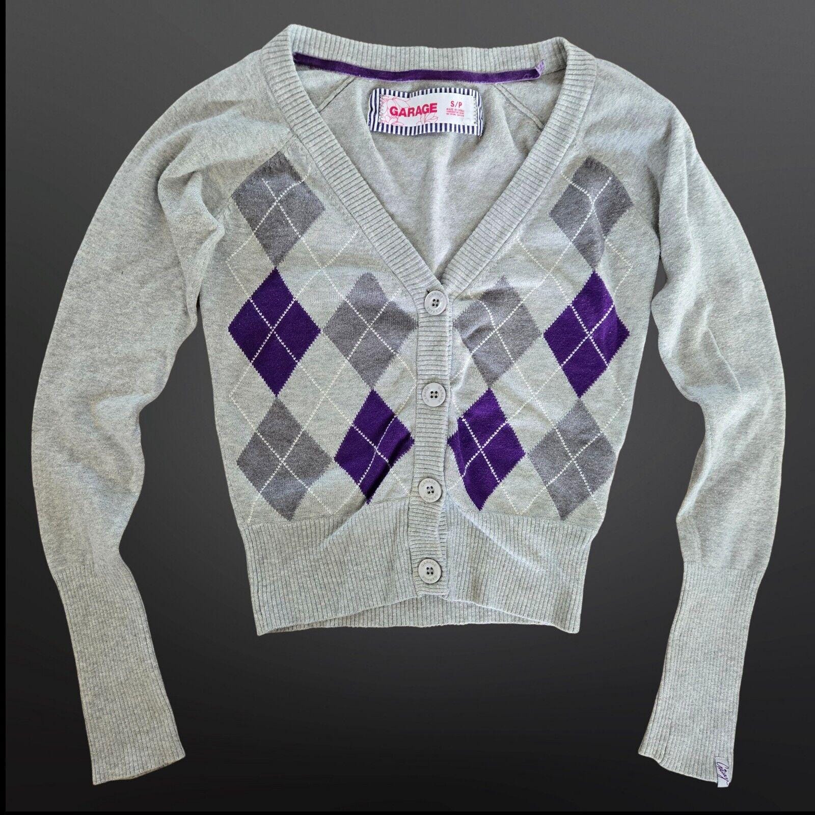 Grey Argyle Cardigan - Etsy Grey Argyle Cardigan - Etsy
