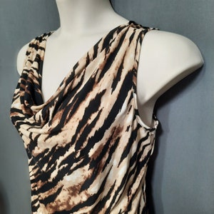 Y2K Tiger Animal Print Sleeveless Top Size XXL Trashy Mcbling Stretch ...