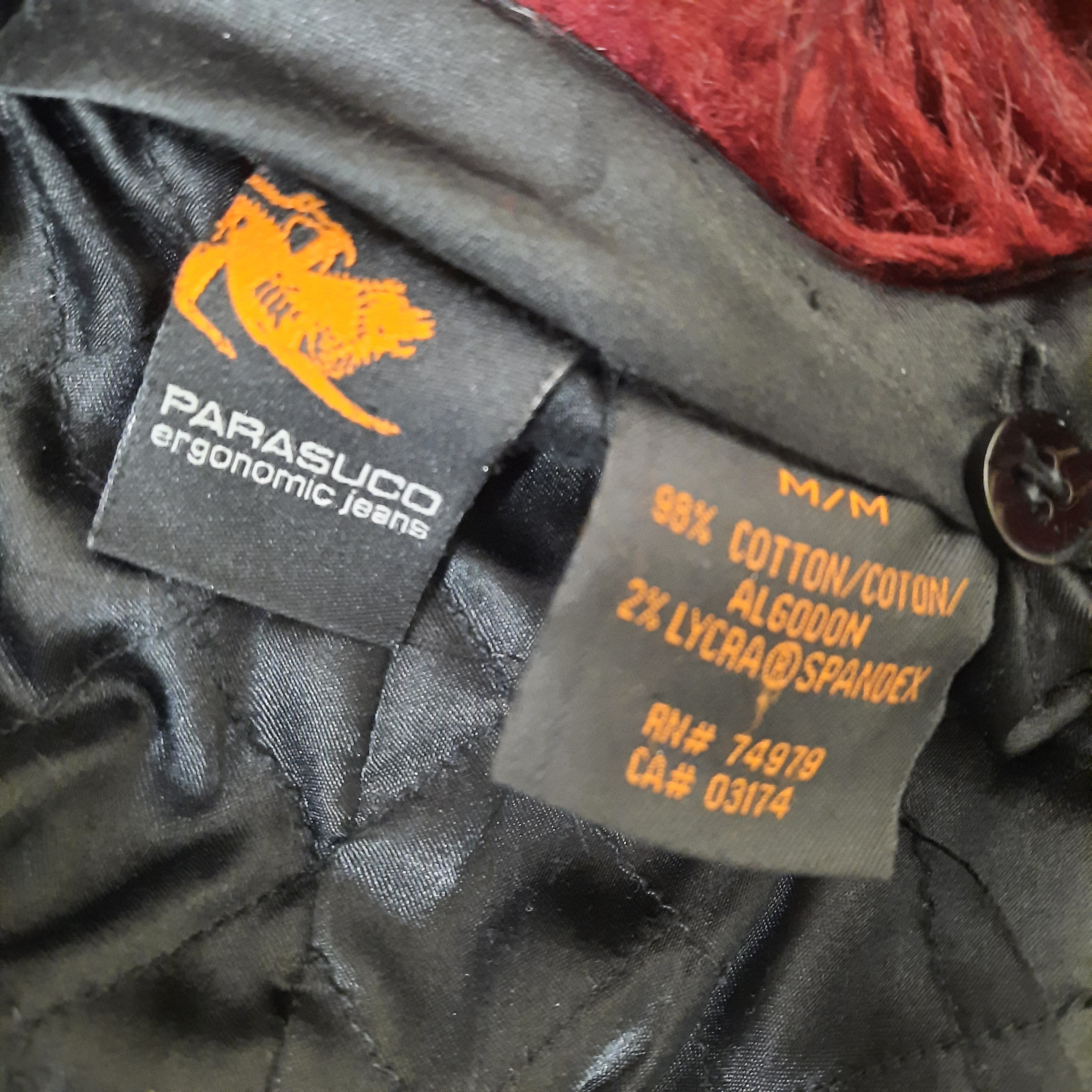 90s Y2K Parasuco Denim Faux Fur Jacket Size M Black Burgundy - Etsy