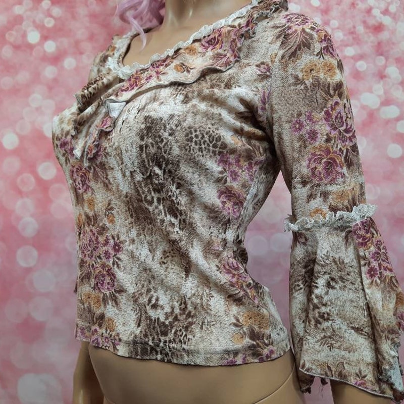 Y2k Leopard Print Tops - Etsy