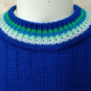 Vintage Steffner Austrain Wool Nordic Sweater Size L Blue - Etsy