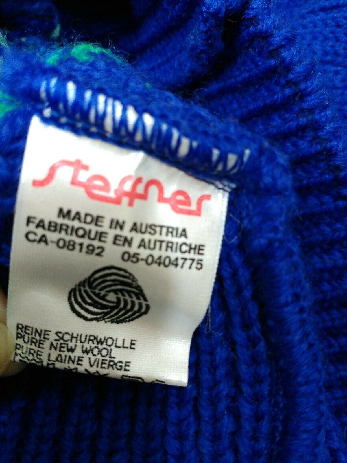 Vintage Steffner Austrain Wool Nordic Sweater Size L Blue - Etsy Canada