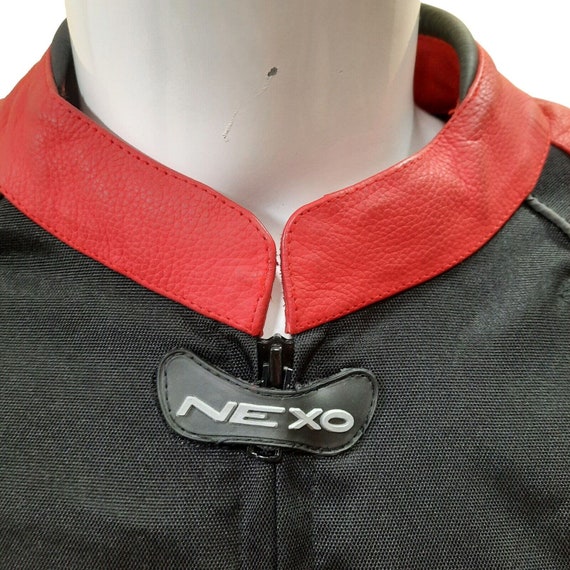 Y2K Leather Racing Motorcycle Jacket Armored Mens Siz… - Gem