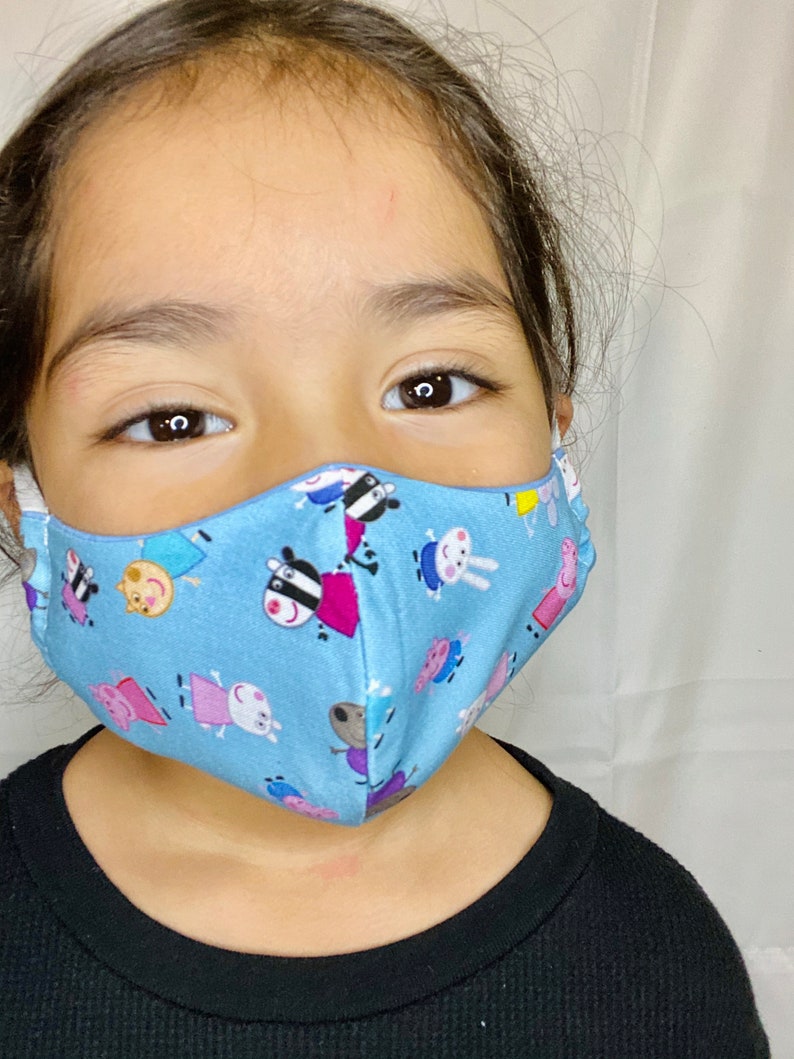 Peppa pig face mask cotton face mask children face mask | Etsy