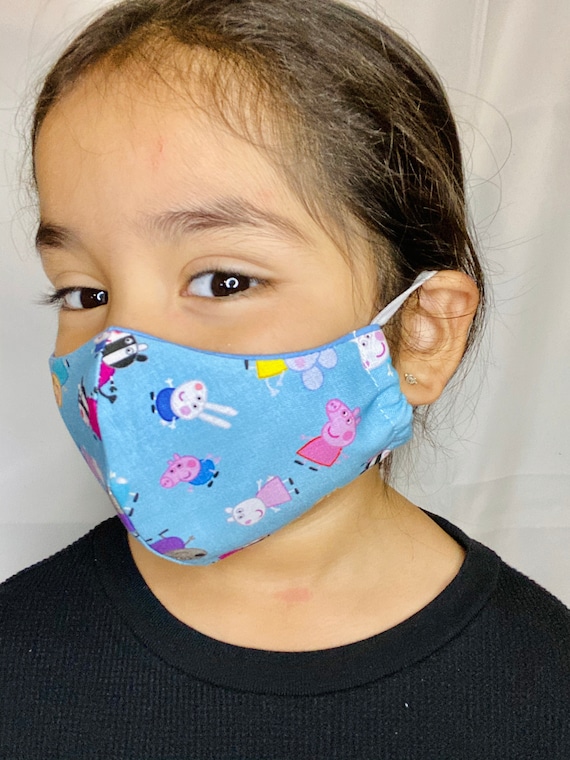 Peppa pig face mask cotton face mask children face mask | Etsy