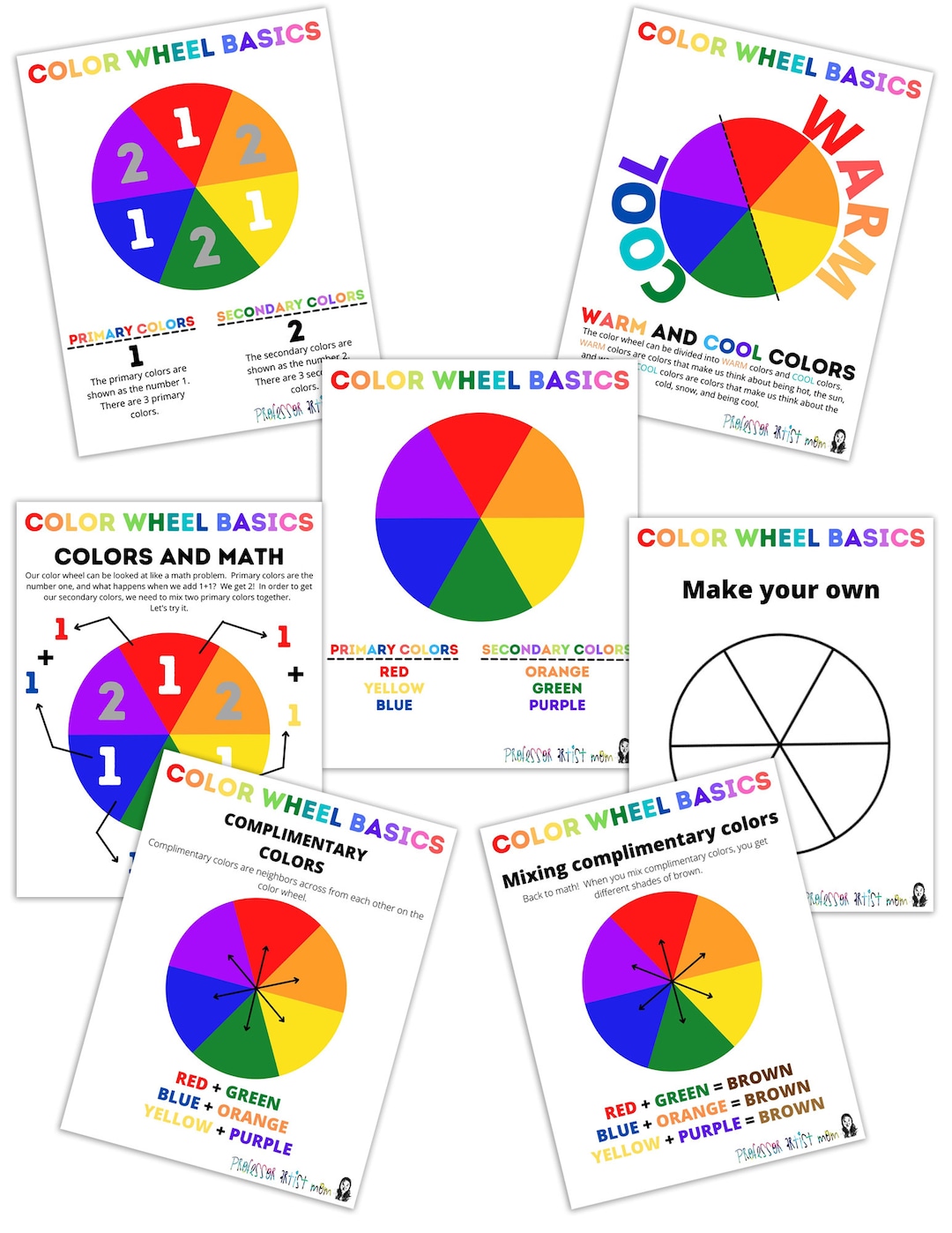 Color Wheel Basics Printables - Etsy