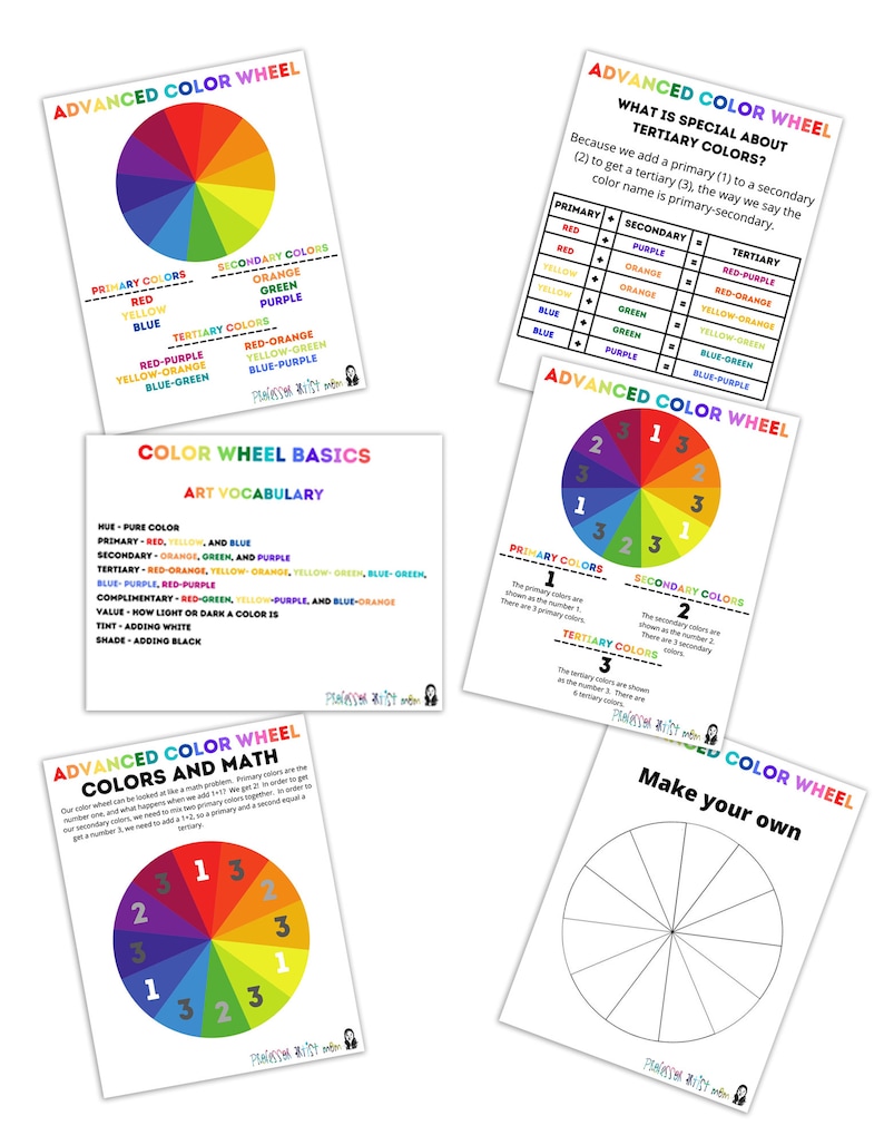 Color Wheel Basics Printables Pack 2 - Etsy