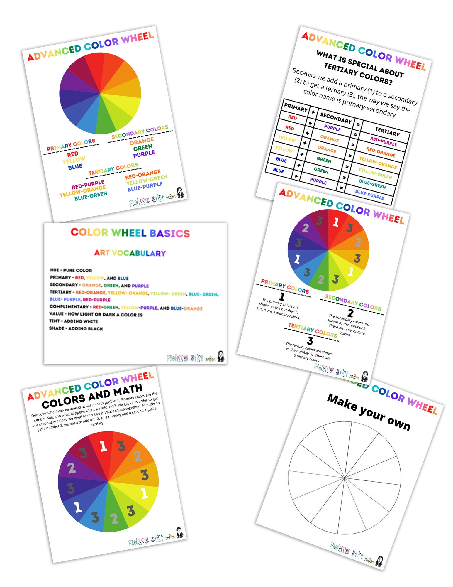 Color Wheel Basics Printables Pack 2 - Etsy