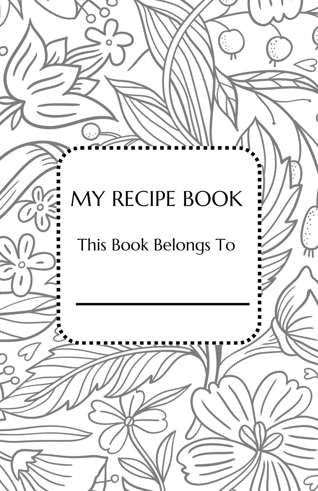 My Recipe Book Template and Printable Empty Recipe Book - Etsy