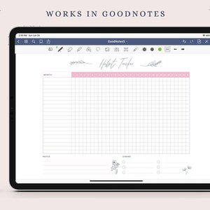 Boho Monthly Habit Tracker - 4 Color Variations Included | Printable ...