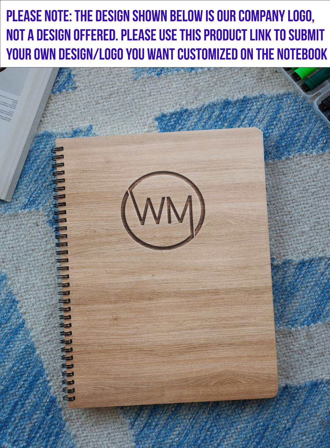 Customized Wood Cover Notebook | Personalized Sketchbook | Custom ...