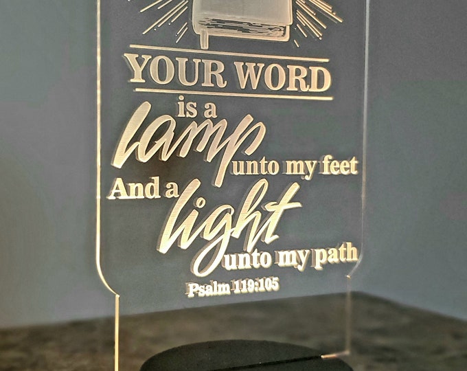 God is Light LED Light Decor in Him There is No Darkness 1 John 1:5 - Etsy
