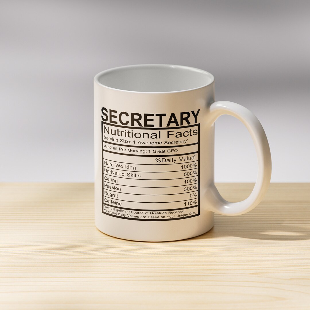 Secretary Nutrition Facts Mug | Personalized Mug | Magic Mug - Etsy