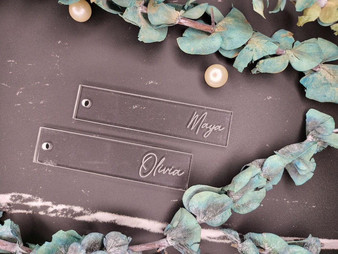 Wedding Place Cards (small Rectangle) | Small Acrylic Single Line Cards ...