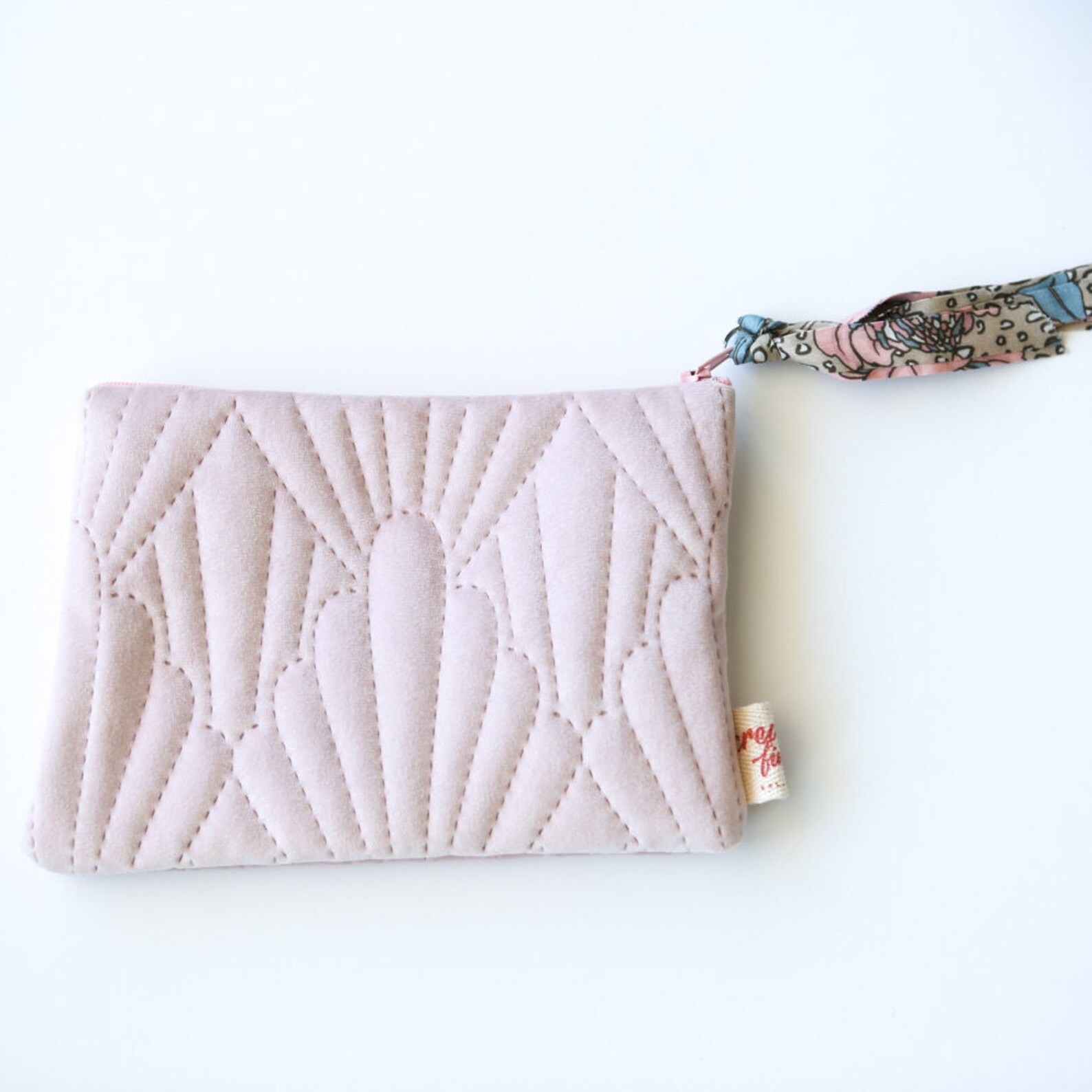 Quilted Velvet Purse, Navy Velvet, Pink Velvet, Pale Blue Velvet ...