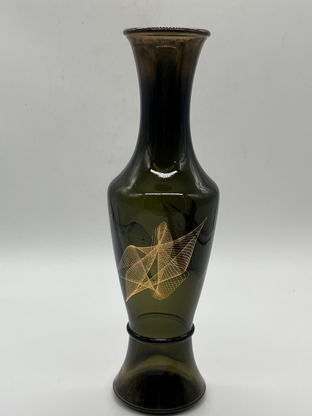 Wheaton Ware Mid-century Modern CRANBERRY/ Bronze Color and Golden ...