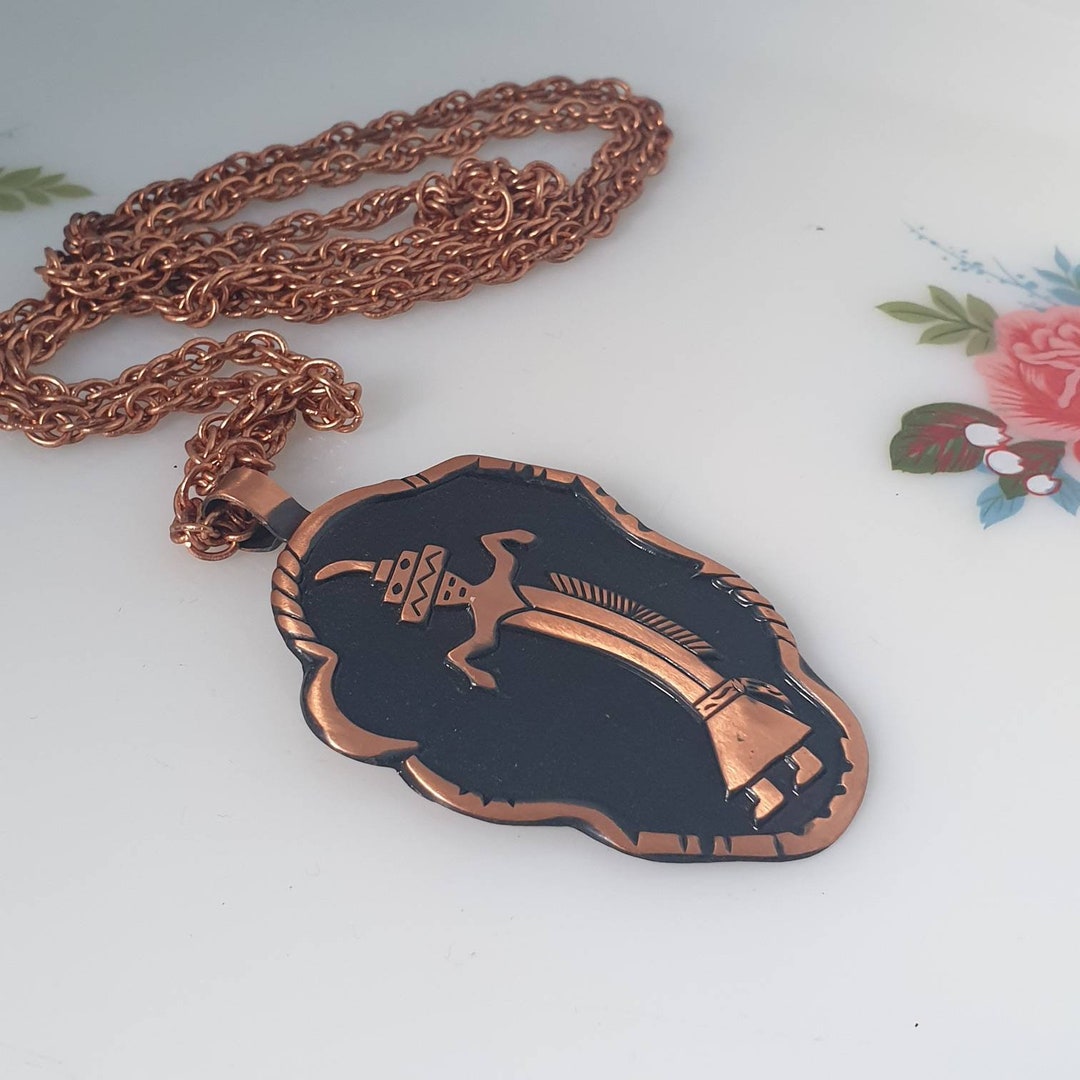 Vintage Native American Kachina Necklace Kachina Copper Necklace, Solid ...