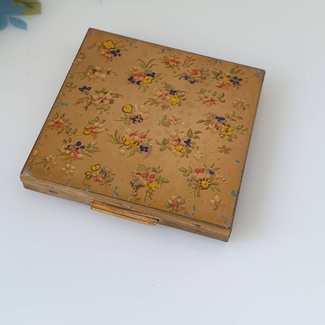 Art Deco Square Compact Case Zenette Compact Powder Case - Etsy UK