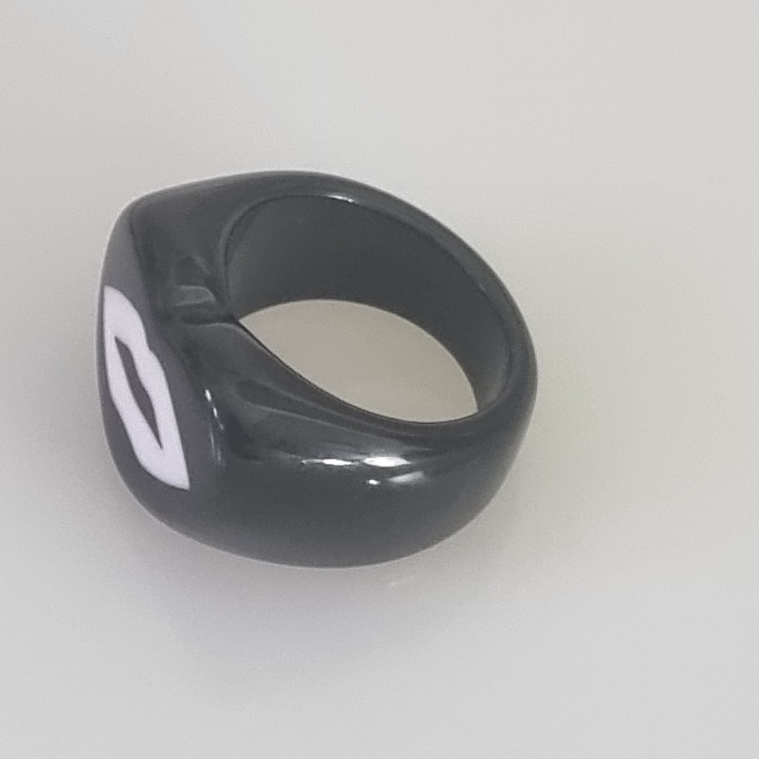 Vintage Black and White Lucite Lips Ring, Heart Lips Lucite Ring - Etsy